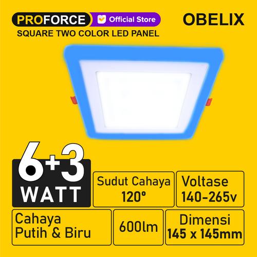 Jual Lampu Panel Downlight LED 2 Warna Kotak Proforce Obelix Two Tone ...