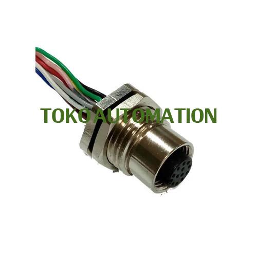 Jual M12 aviation plug socket 12 PIN Famale seat dangan 20cm cable SK34 ...