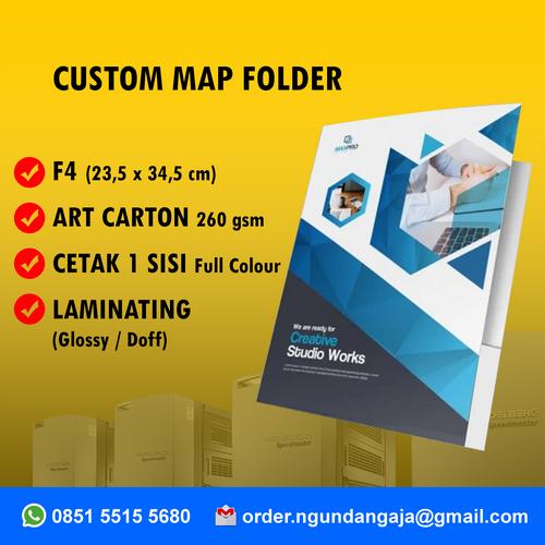 Jual Cetak Map Folder F4 Custom Full Color Laminasi doff/glossy ...