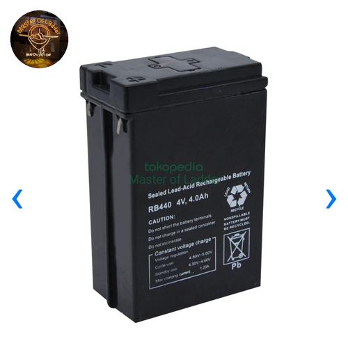 Jual Krisbow Baterai Lead Acid 4V 4Ah Baterai Aki Recharge Sealed Acid ...