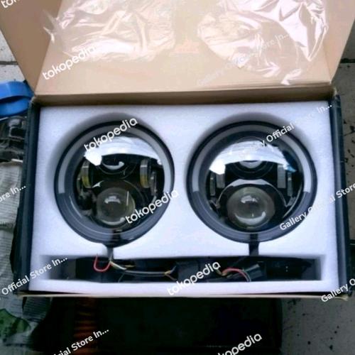 Jual Headlamp premium jk rubicon jimny hardtop hartop daymaker jeep LED ...