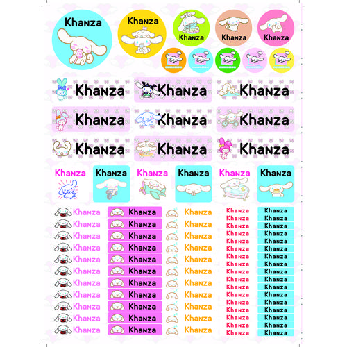 Jual Sticker Label Nama Anak | Cinnamoroll (Value Set) - Kota Depok ...