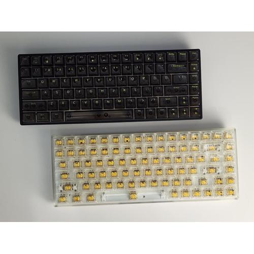 Jual LEAVEN K840 Mechanical Keyboard 84 keys - Transparent Keycaps ...