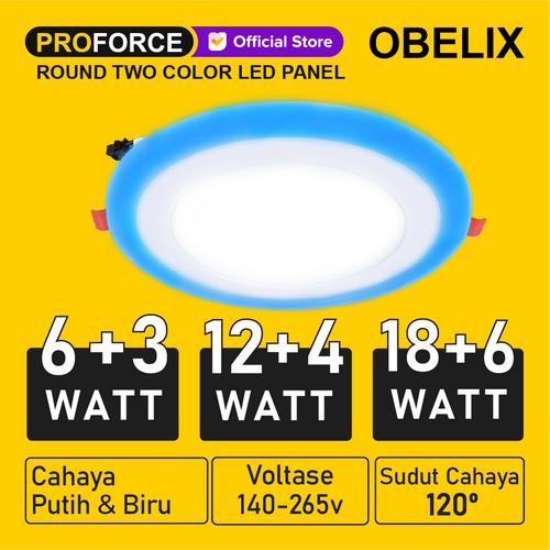 Jual Lampu Panel Downlight Led 2 Warna Bulat Proforce Obelix Two Tone ...