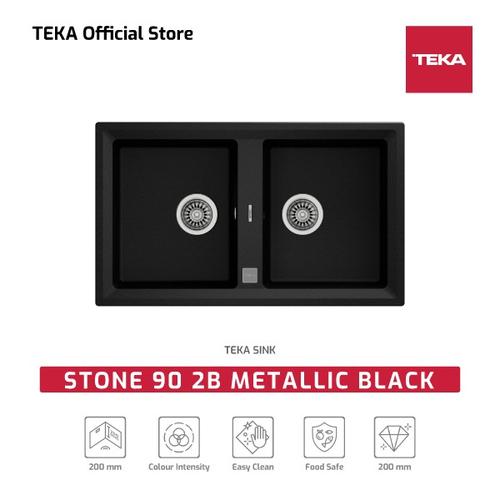 Promo Teka Kitchen Sink Tegranite Sink Stone 90 B-TG 2B Dark Metalic ...