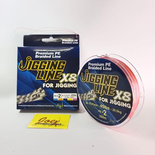 Jual Jigging Line X8 PE#2 - 45Lb (0,27mm) 300m Braided Multicolour ...