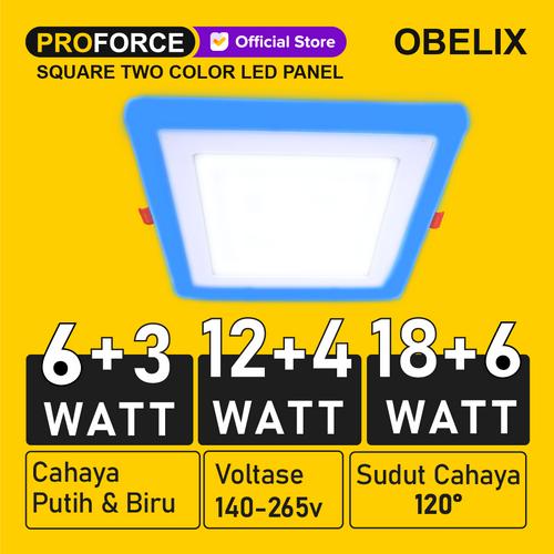 Jual Lampu Panel Downlight LED 2 Warna Kotak Proforce Obelix Two Tone ...