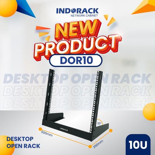 Jual DOR10 Indorack 10U Desktop Open Rack 19" Desktop Depth 290mm Rak ...