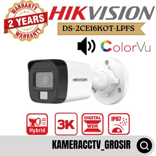 Jual KAMERA CCTV OUTDOOR 5MP 3K HIK VISION DS-2CE16KOT-LPFS AUDIO ...