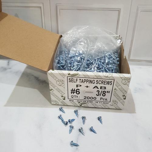 Jual Sekrup JP/Skrup PH/Sekrup Tapping/Tapping Screws (P+AB) 6x3/8 ...