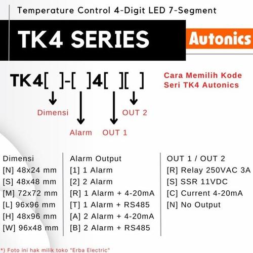 Jual Promo Autonics Tk4L-T4Rn Temperature Control Relay Ssr 4-20Ma ...