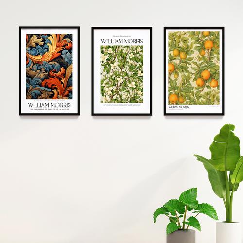 Jual Wall art print terinspirasi style lukisan William Morris frame ...