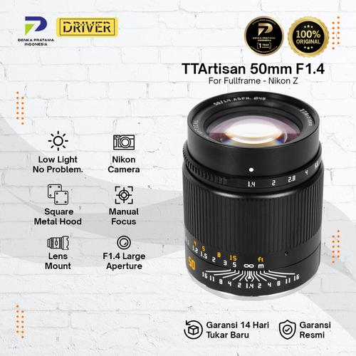 Promo TTArtisan Lensa 50mm f1.4 For Fullframe - Nikon Z Cicil 0% 3x ...