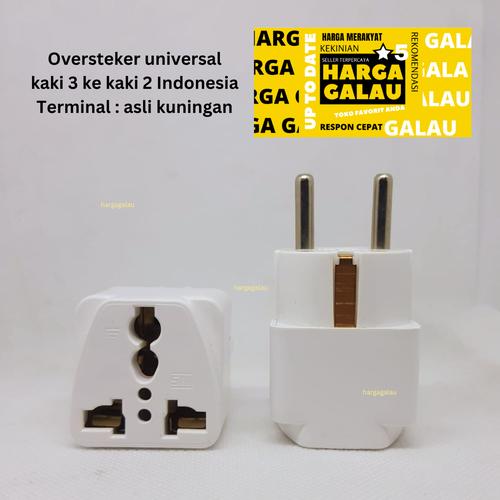 Jual OVER STEKER ADAPTOR KAKI 3 KE 2 INDONESIA CONVERTER COLOKAN ...