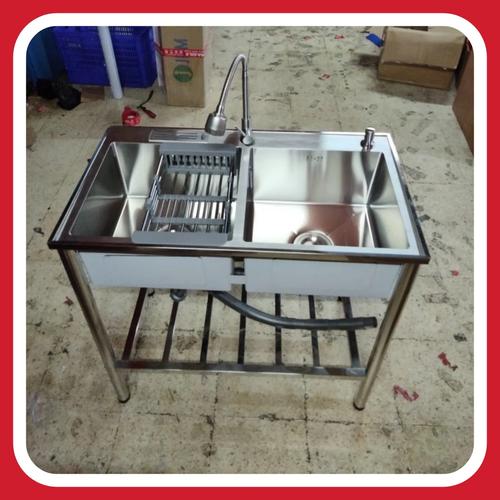Jual Kitchen Sink Meja Portabel/Stainless Sus 304 kitchen Sink - Paket ...