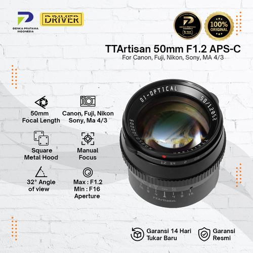 Promo Ttartisan Lensa 50mm F1 2 Aps C Cicil 0 3x Jakarta Pusat