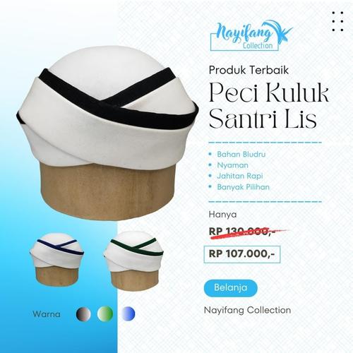 Jual peci imamh kuluk santri putih lis - lis hitam, 8 - Kab. Sleman - peci jogja Collection ...