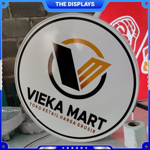 Jual Neon Box Diameter 40CM 1 Sisi I 2 Sisi Sign Box LED Signage Custom ...