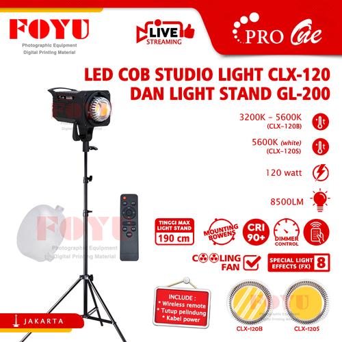 Promo LED COB Lampu Foto Video Live Studio Light Pro One CLX-120 Light ...