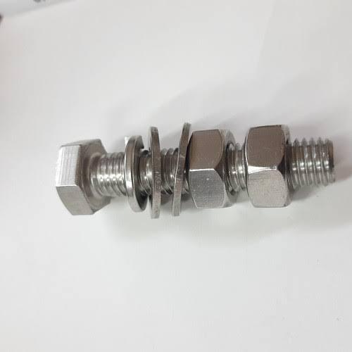 Jual Baut Mur Hex m10 x 40 mm 1 set (ring plat + ring ver) sus304 ...