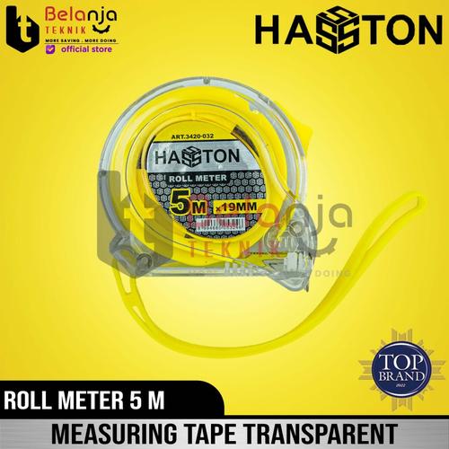 Jual HASSTON PROHEX Meteran 5M X 19 mm Meteran Bening Transparan 5 ...