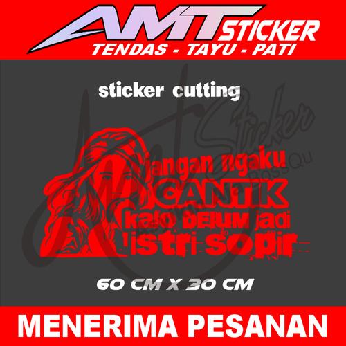 Jual Stiker Cutting Ukuran 60x30 Cm + Bisa Custom Desain Tulisan ...