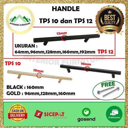 Jual Handle Bulat TPS-10&TPS-12 Black&Gold Handle Minimalis Laci&Lemari ...