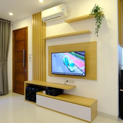 Jual backdrop tv minimalis rak, lemari tv, backdrop tv hpl - Kota Bogor ...