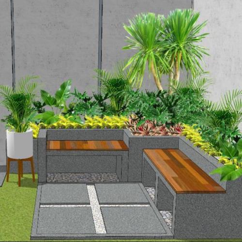 Jual taman kering minimalis/bangku taman indoor/taman kering/bangku ...