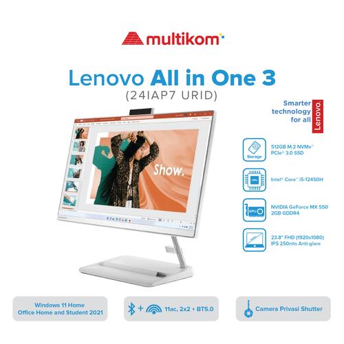Promo PC AIO LENOVO 3 24IAP7 URID i5-12450H 8GB 512SSD MX550 DOS Cicil ...