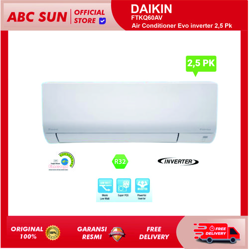 Promo Daikin FTKF60AV Air Conditioner 2,5 Pk Evo Inverter Fast Cooling Cicil 0% 3x - Kota ...
