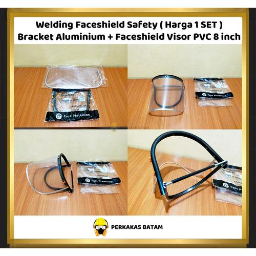 Jual Faceshield Set Bracket Aluminium With Visor Helm Gerinda Alat APD ...