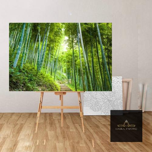 Jual lukisan pemandangan alam dekorasi frame - 80x120 cm, NO BINGKAI ...