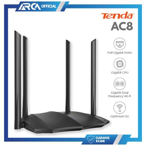 Jual Wireless Router Tenda AC8 Dual-band Gigabit 1000 Mbps - Jakarta ...
