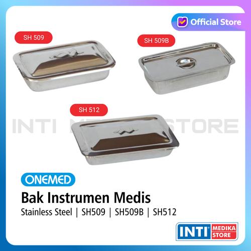 Jual ONEMED - Bak Instrument Medis Stainless Steel Dengan Penutup - SH ...
