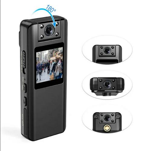 Jual Body Cam Kamera Camera Mini Full HD 1080P Rotating Lens 1000mAh ...