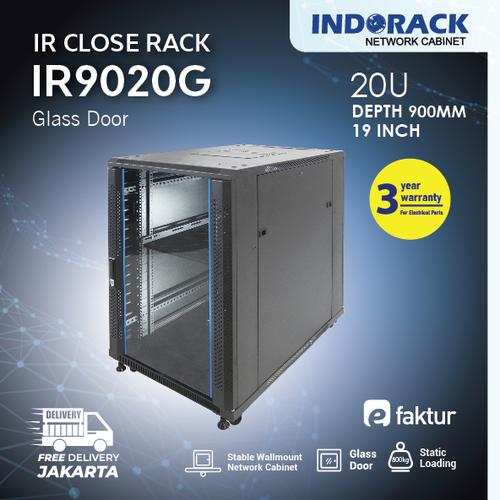 Promo Close Rack 20U IR9020G Glass Door - Rack Server Indorack - Kota ...