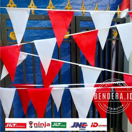 Jual BENDERA SEGITIGA | BENDERA RAWIS | UMBUL UMBUL SEGITIGA PANJANG ± 5 - MERAH PUTIH - Kota ...