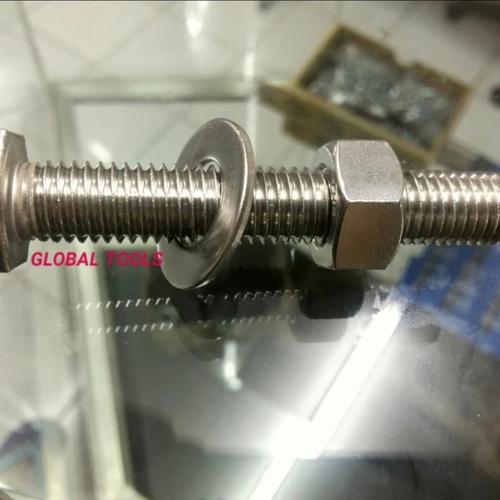 Jual baut mur ss304 m8x120 baut 12 kunci 13 hex bolt nut sus THE m8 x 120 f - Jakarta Barat ...