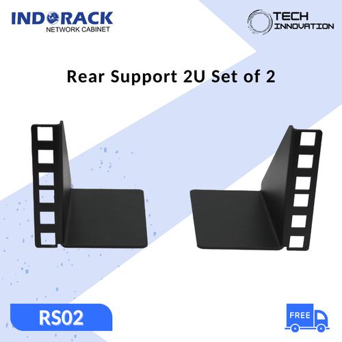 Jual INDORACK Rear Support 2U Set of 2 Tatakan Penahan Rak Server RS02 ...