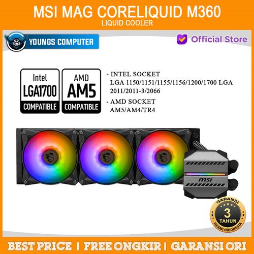 Promo MSI MAG CORELIQUID M360 | AIO Liquid Cooling 360mm CPU Cooler Cicil 0% 3x - Kab. Sleman ...
