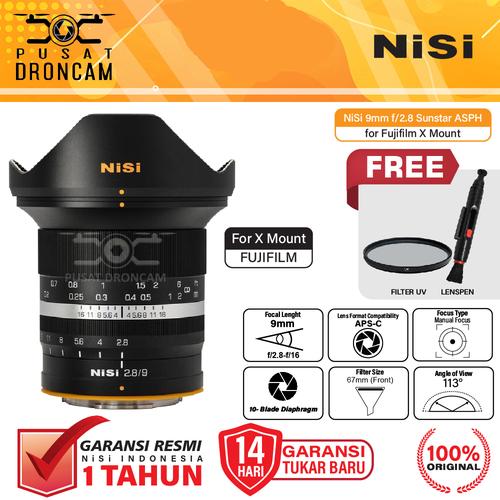 Promo NiSi 9mm f2.8 Sunstar ASPH Lens for Fujifilm X Mount Garansi ...