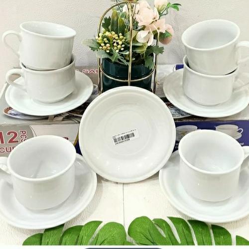 Jual Cangkir Set Omega I Cup & Saucer I Cangkir Teh Set - Putih Polos ...