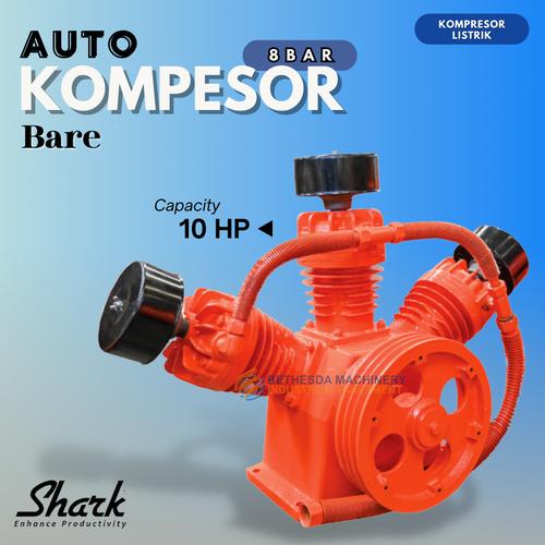 Jual Kepala Kompresor Udara Shark 10 HP Auto / Unloading 3 Piston ...