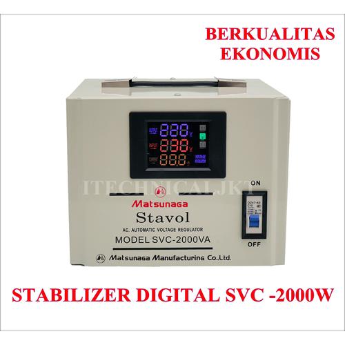 Jual STAVOLT SVC DIGITAL 2000W MATSUNAGA STAVOL STABILIZER LISTRIK ...