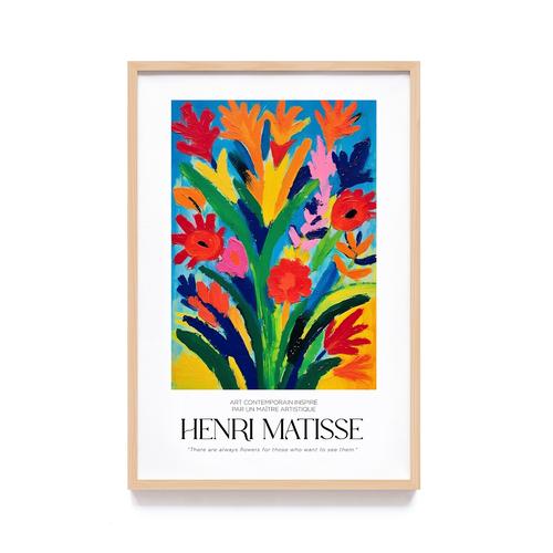 Jual Wall art print terinspirasi style lukisan Henri Matisse frame kayu ...