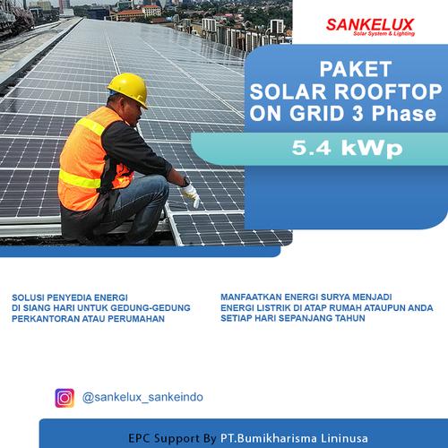 Jual PLTS On Grid 5.4 kWp / Paket PLTS Rooftop On Grid 5400 Watt 3 ...