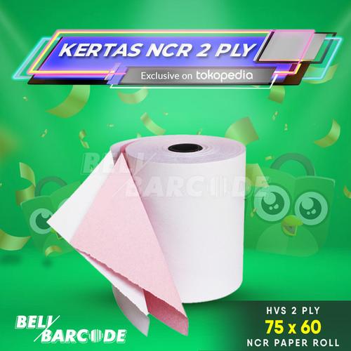 Jual Kertas Struk Kasir HVS NCR 75 x 60 mm 2PLY Paper Dot Matrix ...