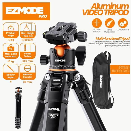 Jual EZMODE Pro Camera Tripod Heavyduty with Ballhead 360 Rotateable ...