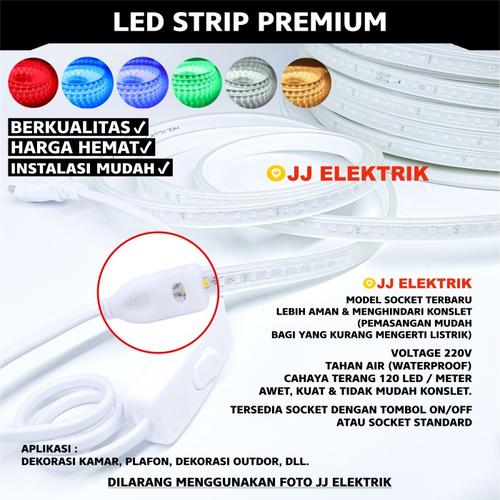 Jual Lampu LED Strip Selang 50 Meter AC 220V 50M Premium - Biru - Kab ...